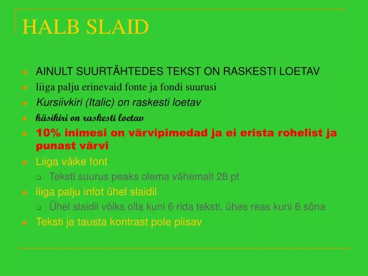 PPT - HALB SLAID PowerPoint Presentation, free download - ID:3898128