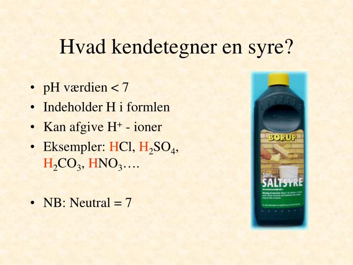 PPT - Syrer og baser PowerPoint Presentation - ID:3898171