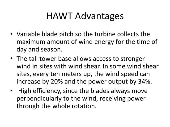 PPT - HAWT Advantages PowerPoint Presentation, free download - ID:3898614