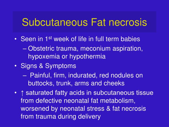 PPT - Subcutaneous Fat Necrosis PowerPoint Presentation - ID:3898655
