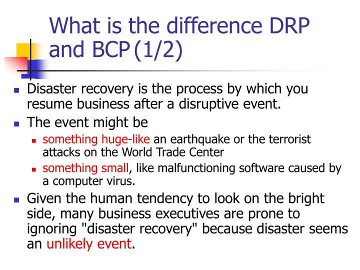 PPT - Disaster Recovery Planning (DRP) PowerPoint Presentation - ID:3899061