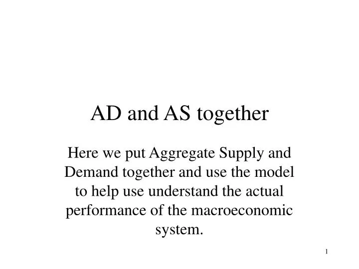 PPT - AD and AS together PowerPoint Presentation, free download - ID ...