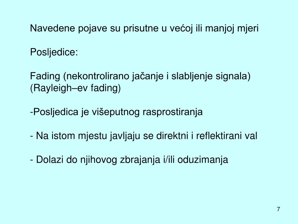 PPT - Karakteristike rasprostiranja radiovalova na SHF području ...