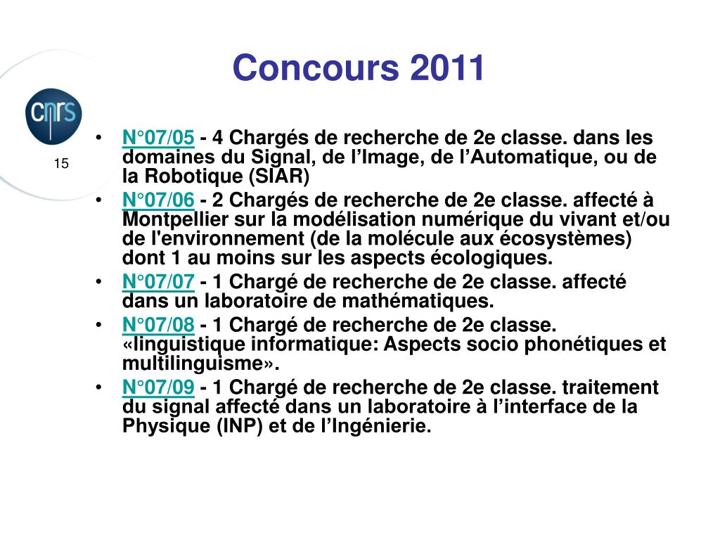 PPT - Centre National de la Recherche Scientifique CNRS Président ...