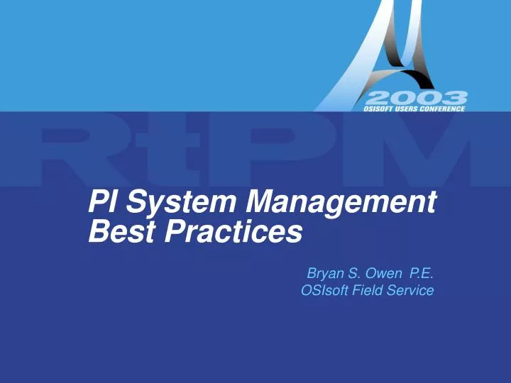PPT - PI System Management Best Practices PowerPoint Presentation, free ...