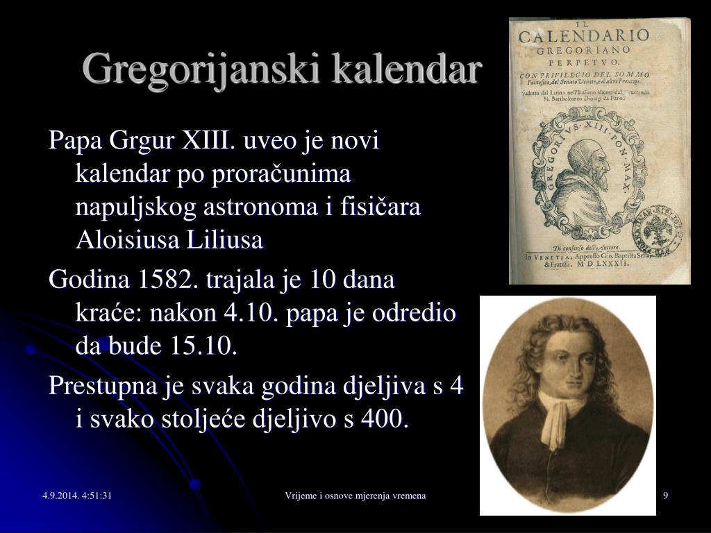 PPT - Vrijeme i osnove mjerenja vremena PowerPoint Presentation, free ...