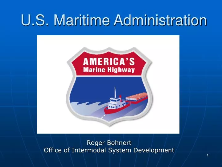 PPT - U.S. Maritime Administration PowerPoint Presentation, free ...