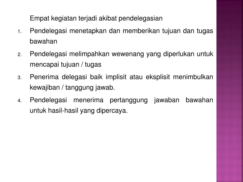 PPT - Pertemuan 10 Wewenang & Delegasi PowerPoint Presentation - ID:3904755