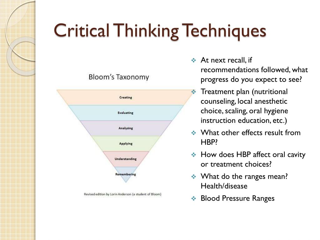 PPT - Critical Thinking Techniques Darryl Walker MaryAnn MacKenzie Mery ...