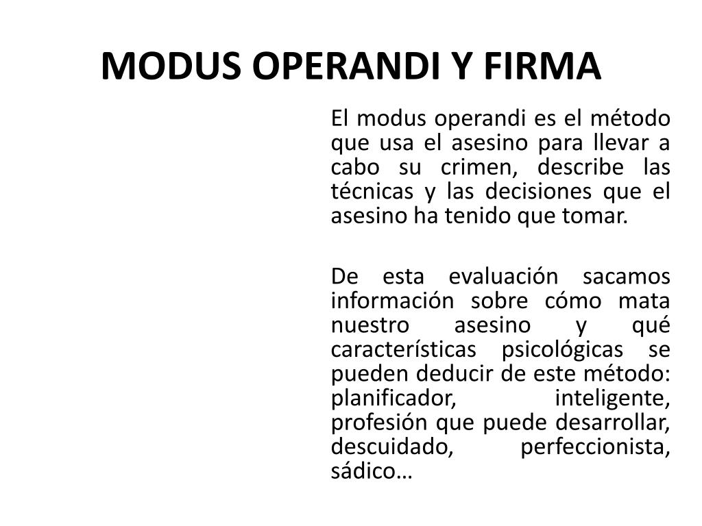 PPT - PERFILACIÓN CRIMINAL "Si quieres comprender al autor, contempla ...
