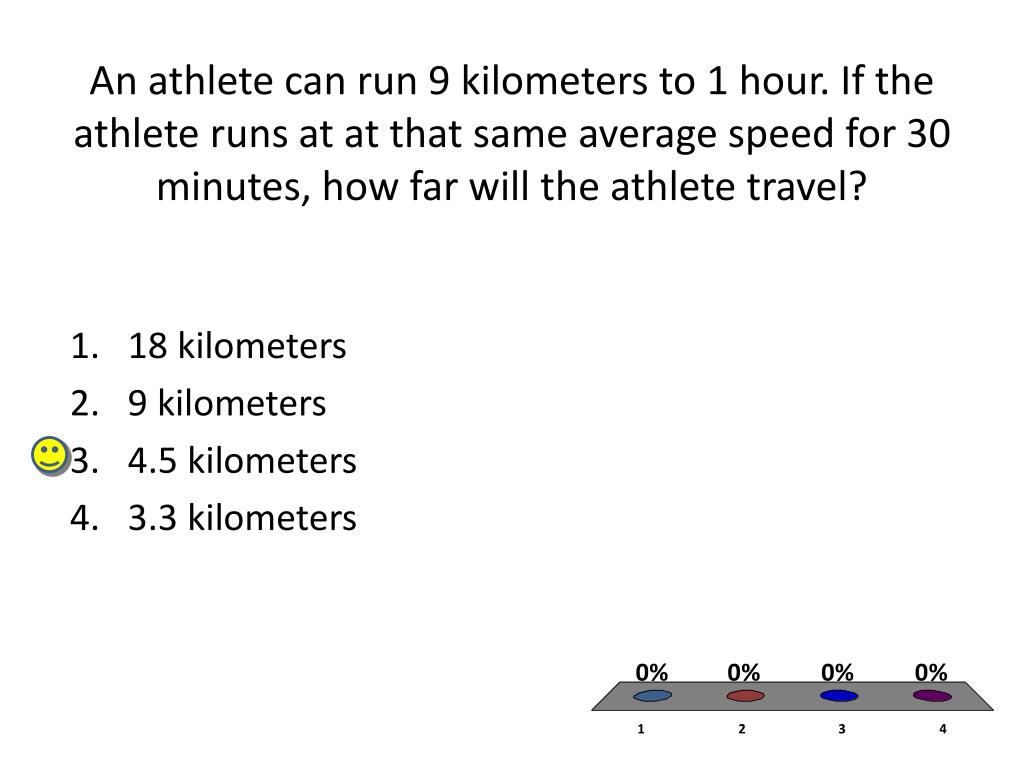 An Athlete Can Run 9 Kilometers In 1 Hour
