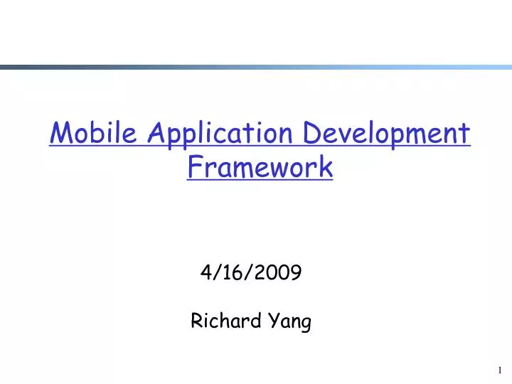 Ppt Mobile Application Development Framework Powerpoint Presentation