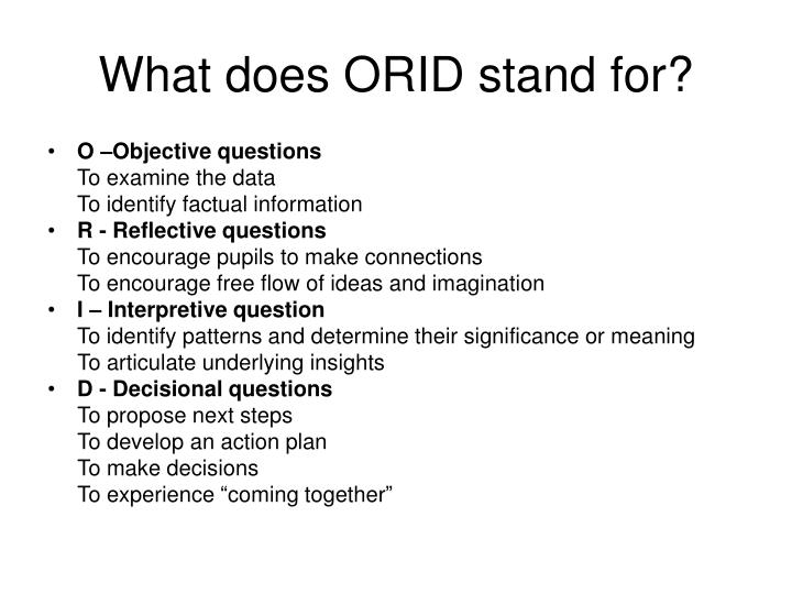 PPT - ORID PowerPoint Presentation - ID:3909287