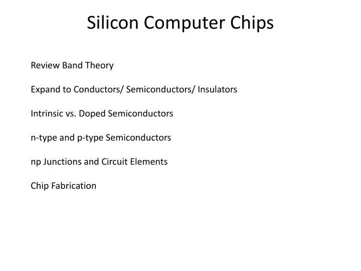 PPT - Silicon Computer Chips PowerPoint Presentation, free download ...