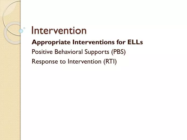 PPT - Intervention PowerPoint Presentation, free download - ID:3913528