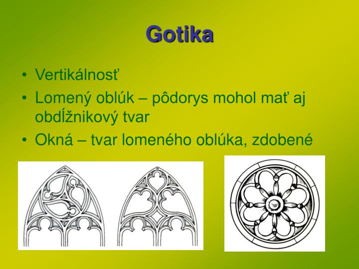 PPT - umelecké slohy v architektúre PowerPoint Presentation - ID:3913790
