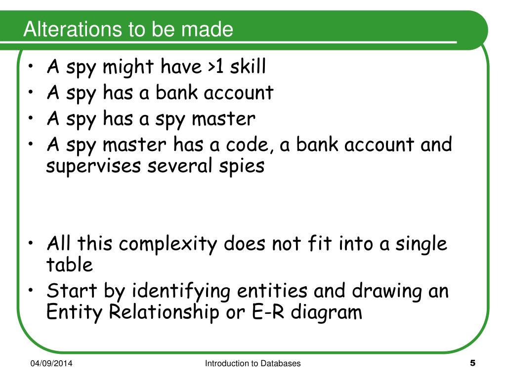 Ppt F27db Introduction To Database Systems Lecture 2 Using Relational Databases Powerpoint 1489
