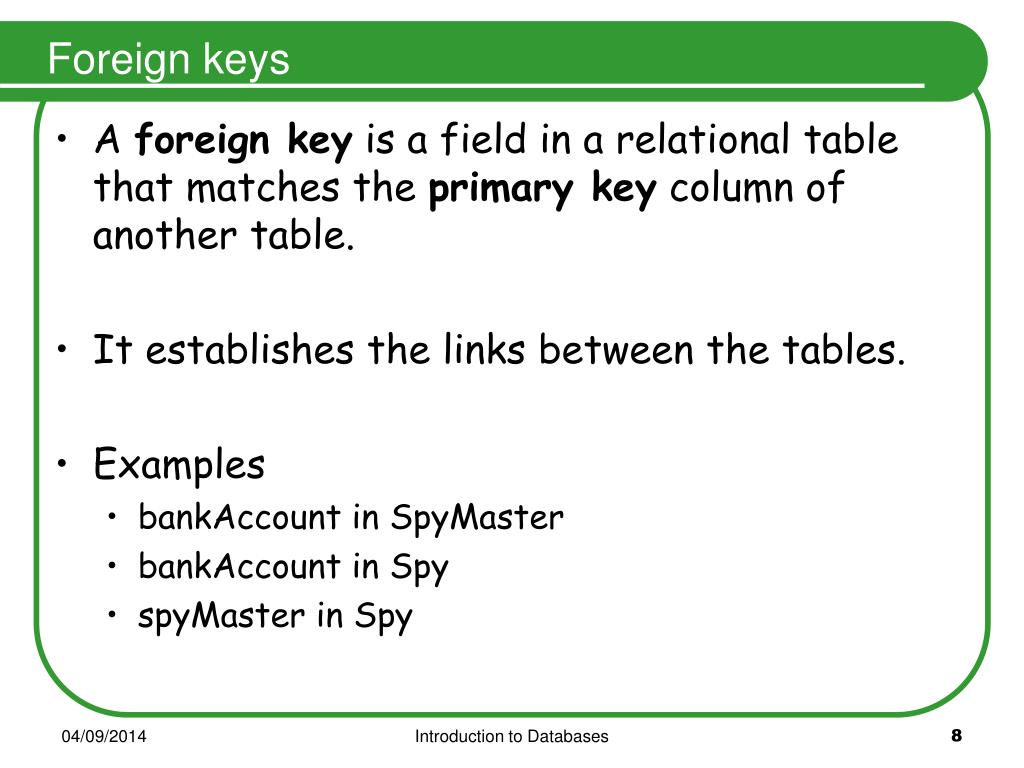 Ppt F27db Introduction To Database Systems Lecture 2 Using Relational Databases Powerpoint 0541
