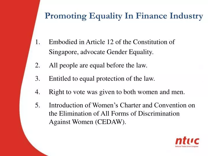 PPT - Promoting Equality In Finance Industry PowerPoint Presentation ...