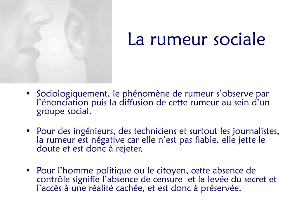PPT - Elle court, elle court la rumeur... PowerPoint Presentation, free ...