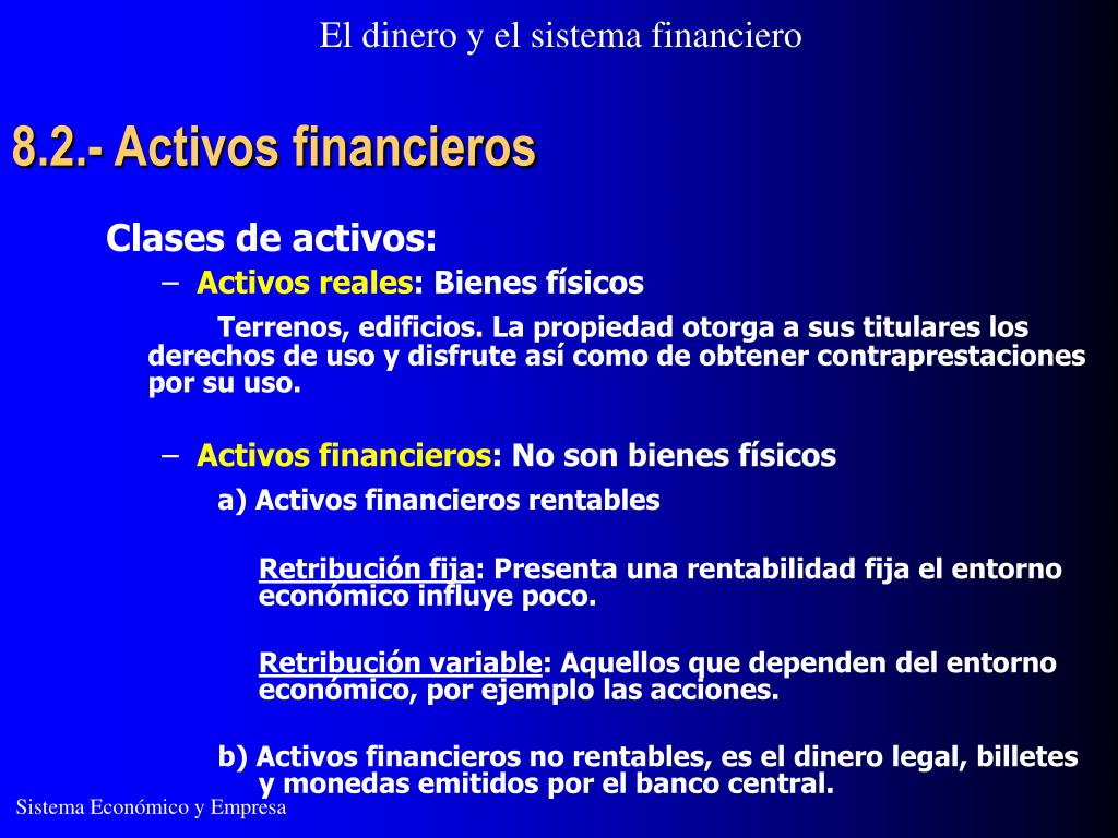 PPT - TEMA 8 El dinero y el sistema financiero PowerPoint Presentation ...