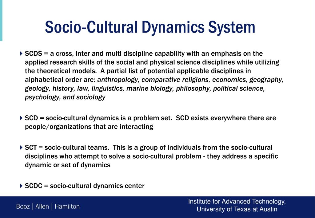PPT - Becoming Our Own Best Ally: Planning Socio-Cultural Dynamics ...