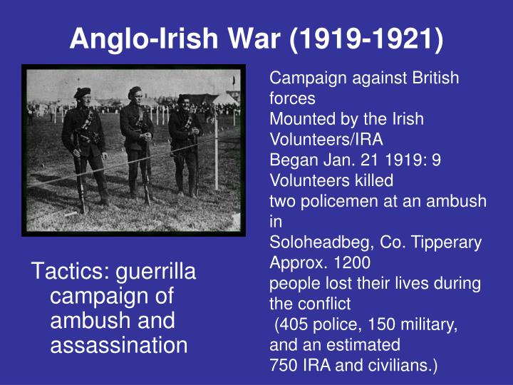 PPT - Lecture 10: The War of Independence, Treaty and Civil War ...