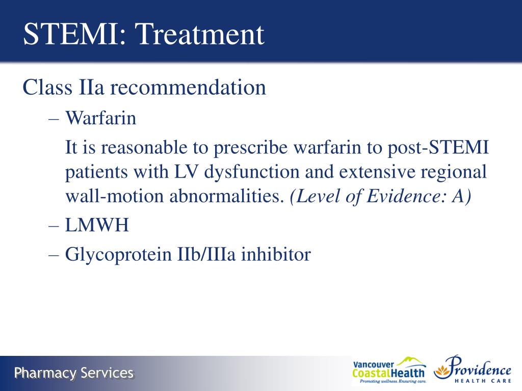 PPT - Anticoagulation in Post-STEMI Era: Role of Warfarin for Wall ...