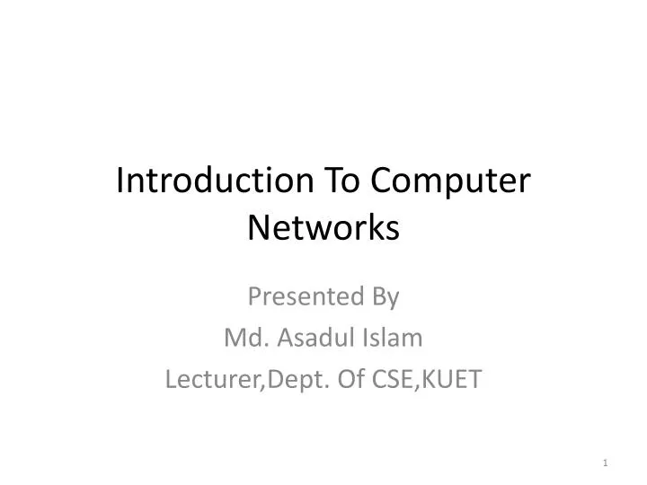 Ppt Introduction To Computer Networks Powerpoint Presentation Free