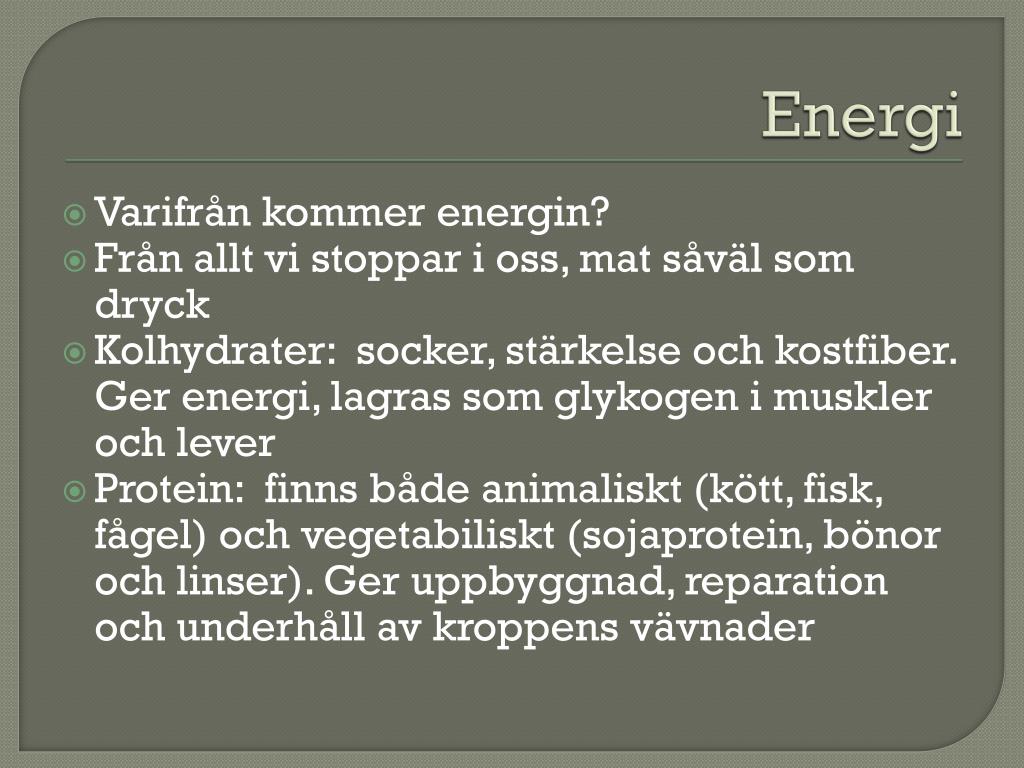 PPT - Kost, näringslära och sömn PowerPoint Presentation, free download ...