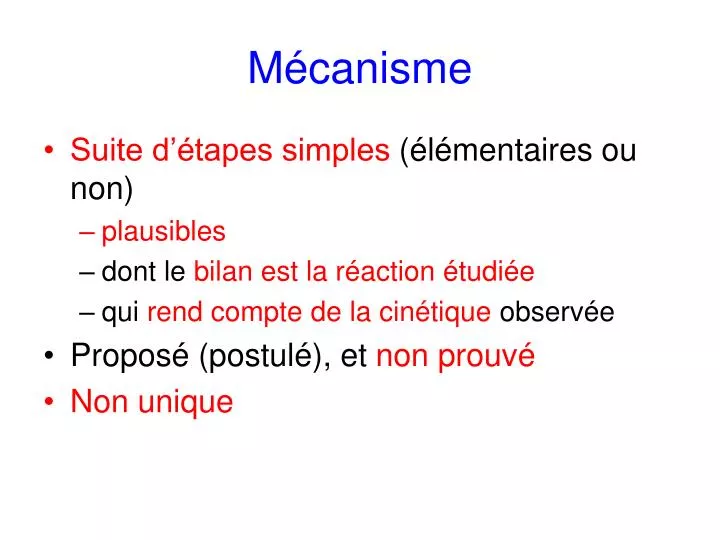 PPT - Mécanisme PowerPoint Presentation, free download - ID:3919859