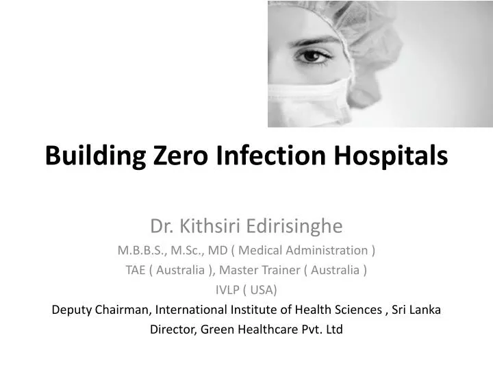 PPT - Building Zero Infection Hospitals PowerPoint Presentation, free ...