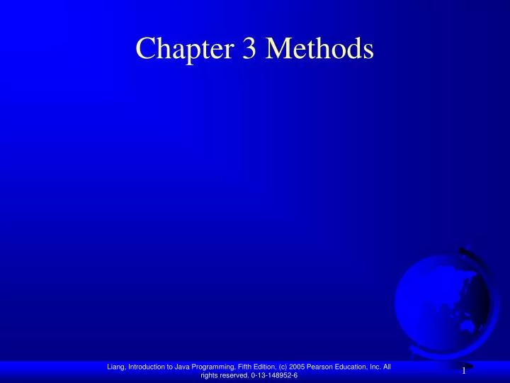 PPT - Chapter 3 Methods PowerPoint Presentation, free download - ID:3921060