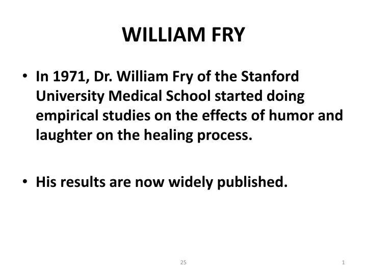 PPT - WILLIAM FRY PowerPoint Presentation, free download - ID:3921853