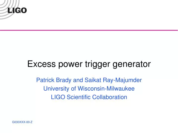 PPT - Excess power trigger generator PowerPoint Presentation, free ...