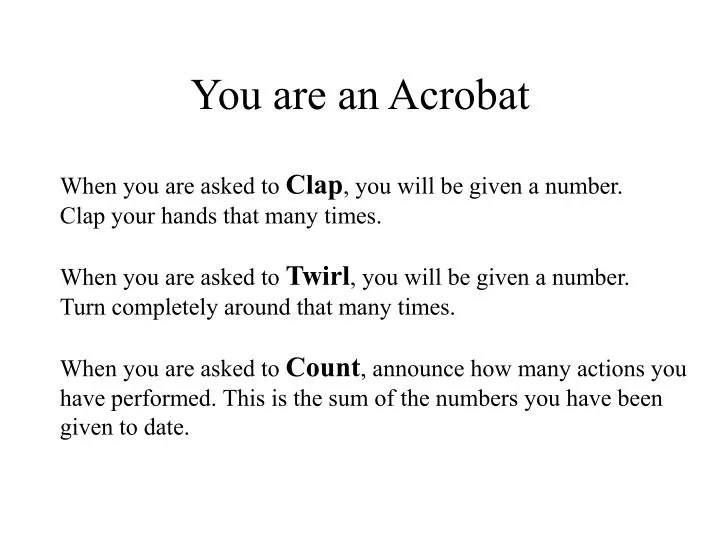 PPT - You are an Acrobat PowerPoint Presentation, free download - ID ...