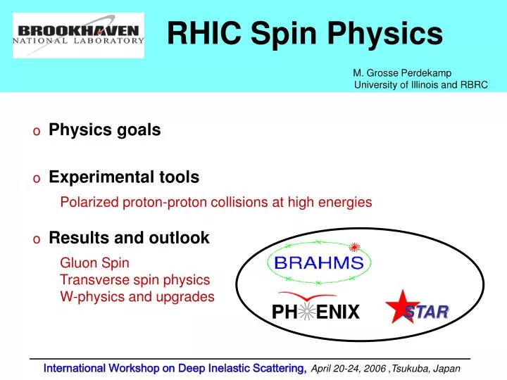 PPT - RHIC Spin Physics PowerPoint Presentation, free download - ID:3923531