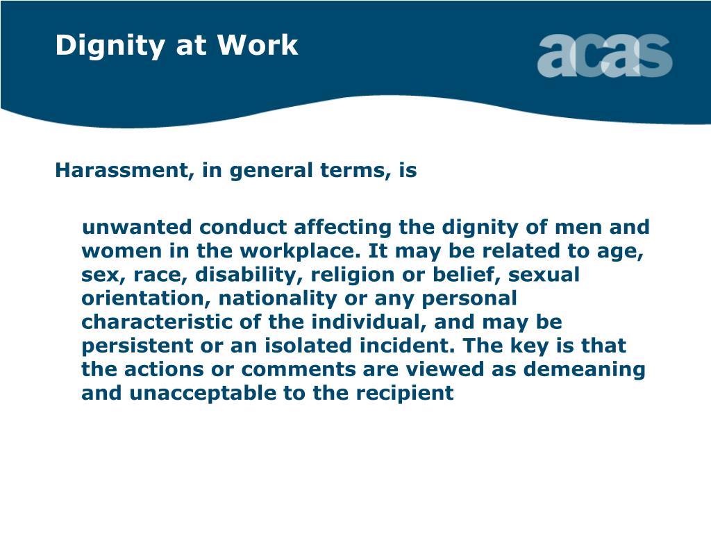 PPT - Dignity at Work Peter Rabbitts Greater Manchester North Senior ...