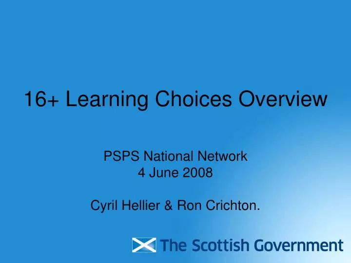 PPT - 16+ Learning Choices Overview PowerPoint Presentation, free ...
