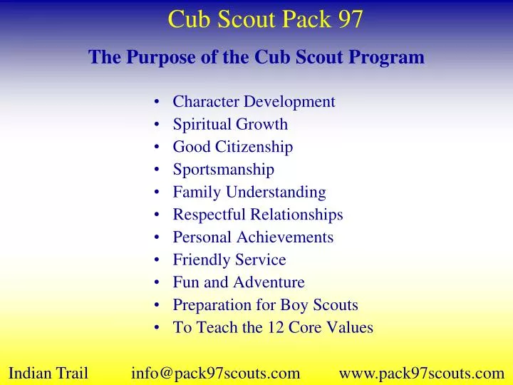 PPT - The Purpose of the Cub Scout Program PowerPoint Presentation ...