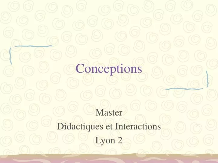 PPT - Conceptions PowerPoint Presentation, free download - ID:3926417