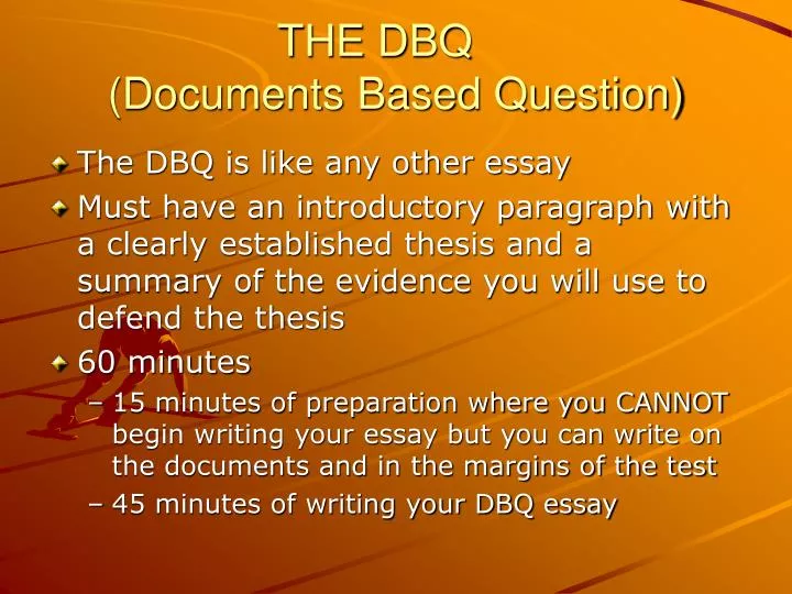 PPT - THE DBQ (Documents Based Question) PowerPoint Presentation, free download - ID:3926766