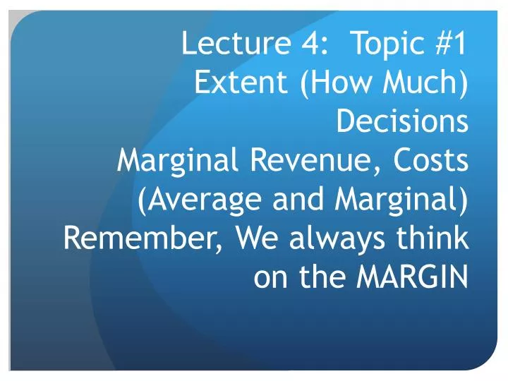 PPT - Lecture 4: Topic 1 – Summary of main points PowerPoint ...