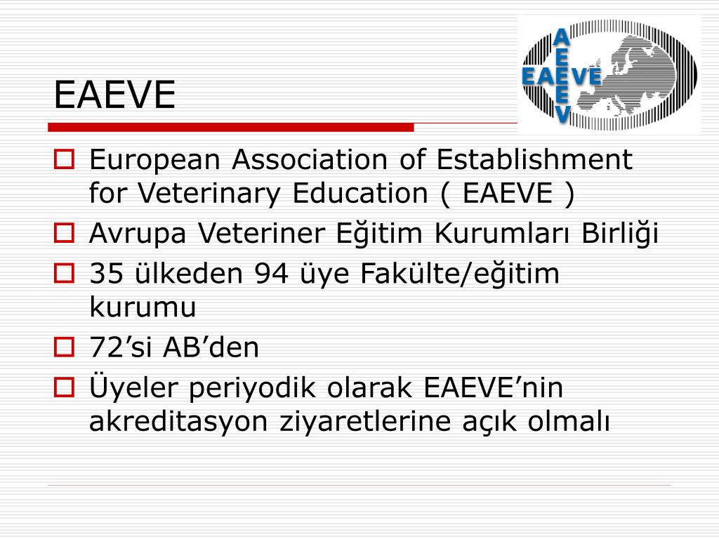PPT - VETERİNER FAKÜLTELERİNDE AKREDİTASYON PowerPoint Presentation ...