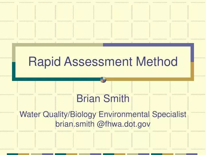 PPT - Rapid Assessment Method PowerPoint Presentation, free download ...