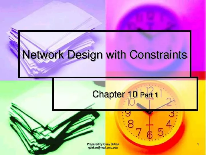 PPT - Network Design with Constraints PowerPoint Presentation, free ...
