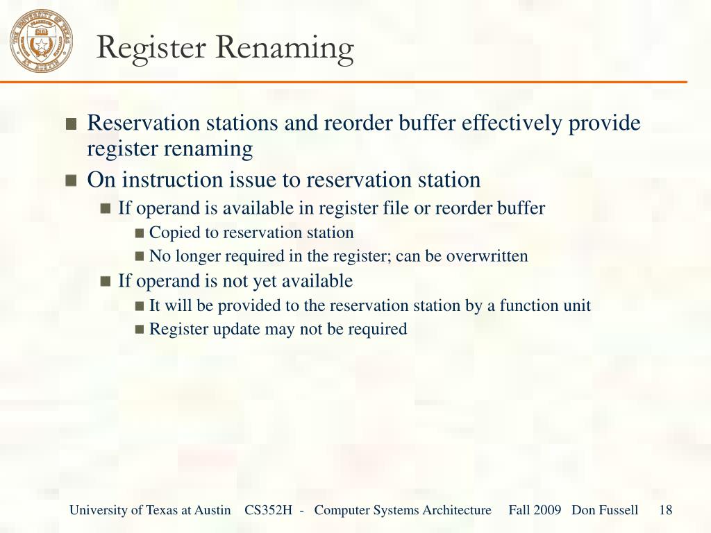 PPT - CS 352H: Computer Systems Architecture PowerPoint Presentation ...