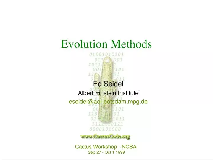 PPT - Evolution Methods PowerPoint Presentation, free download - ID:3927947