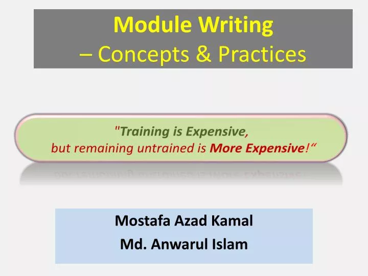 PPT - Module Writing – Concepts & Practices PowerPoint Presentation ...