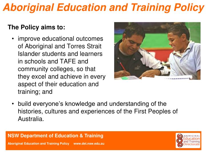 PPT - The Aboriginal Education and Training Policy (2008) PowerPoint ...